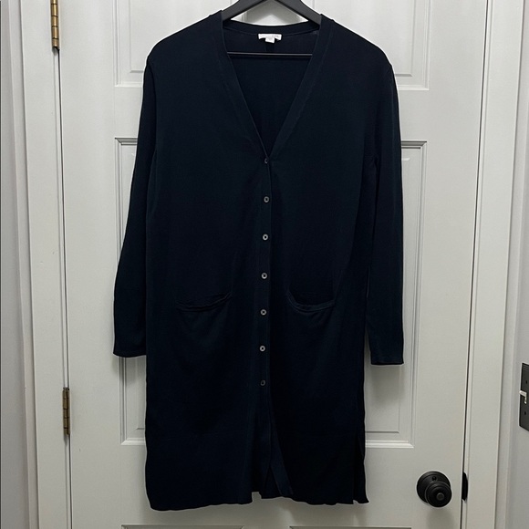 J. Jill | Sweaters | J Jill 0 Cotton Long Line Duster Navy Blue ...